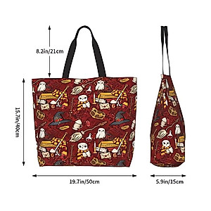 Magic house Tote Bag For Women Shopping Beach Travel Work Large Canvas Reusable Portable Grocery Bag