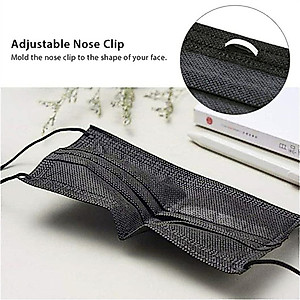 Kids Face Masks Disposable Mask 100 Pcs Children Sized Breathable Mouth Cover Black Face Mask for Kids