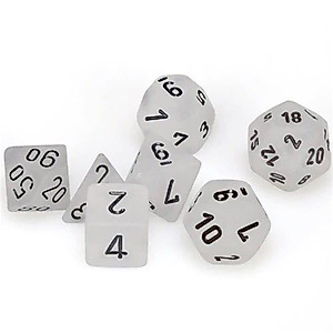Chessex CHX27401 Dice-Frosted Clear/Black Set