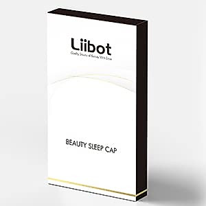 LIIBOT Long Silk-Satin Bonnet for Women - 2 PCS Large Night Cap for Curly Dreadlock Braid Hair (Black & Blue)