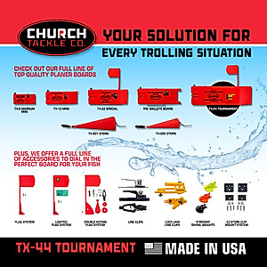 TX-44 Tournament Planer Board by Church Tackle Co