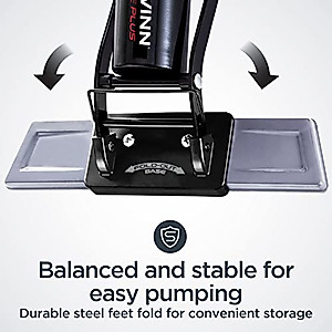 Schwinn Air Base Plus Bike Foot Pump Black ,one-size