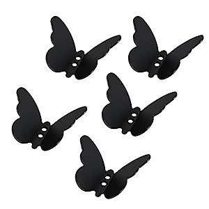 Mersuii 5pcs Butterfly Coat Hook Towels Storage Wall Hook Decoration Stainless Steel Hook Home Purses Clothes Hoodies Bath Towel Hangers for Hook Bathroom Kitchen Bedroom