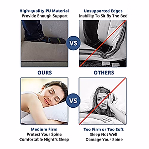 2 in 1 Twin Mattress, 6 inch Memory Foam Mattress, Medium Firm Bed Mattress with Cover, Pressure Relieving Mattress Topper for Kid/Adult (Grey)