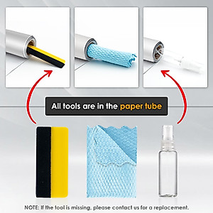 MAGIDEKOR Window Privacy Film with Installation Tools,Frosted Glass Window Film,Heat Blocking Static Clings Reusable Frosting Window Film for Bathroom Home Office,17.5 Inch X 6.5 Feet