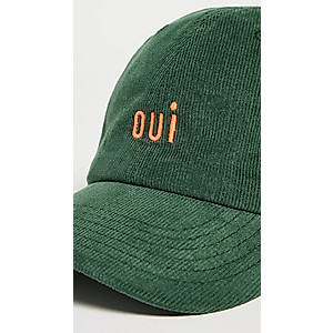 Clare V. Women's Corduroy Baseball Cap, Olive, Green, One Size