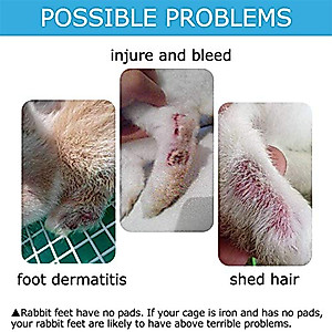 Rabbit Cage Mat Floor Plastic Mats Feet Pads for Pet Cats Dogs Bunny Hamster Rat Chinchilla Guinea Pig (8 Pack)