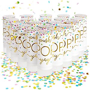 Sparkle and Bash 20 Pack Rainbow Confetti Shakers, Party Confetti Bulk Pack for Wedding, Bridal Shower, Graduation