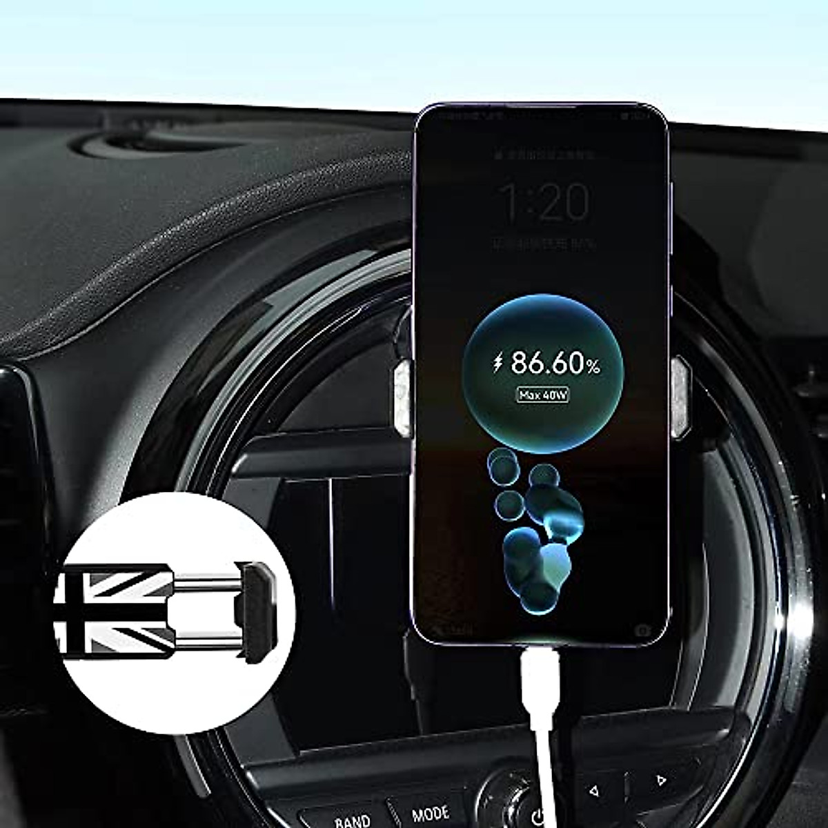 Hesanzol Car Phone Holder for Mini Cooper S Jcw One F54 F55 F56 F57 F60, Fit for 2014-2020 Mini Cooper Central Control Screen