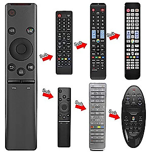 Gvirtue Universal Remote Control Support Samsung 2K 4K 8K 3D HD UHD Curved LED QLED Smart TVs and Old TVs BN59-01259B/D/E BN59-01241A /60A/66A UN32/40/43/49/50/55/58/65/75 KS/KU/MU 6/7/8/9 Series