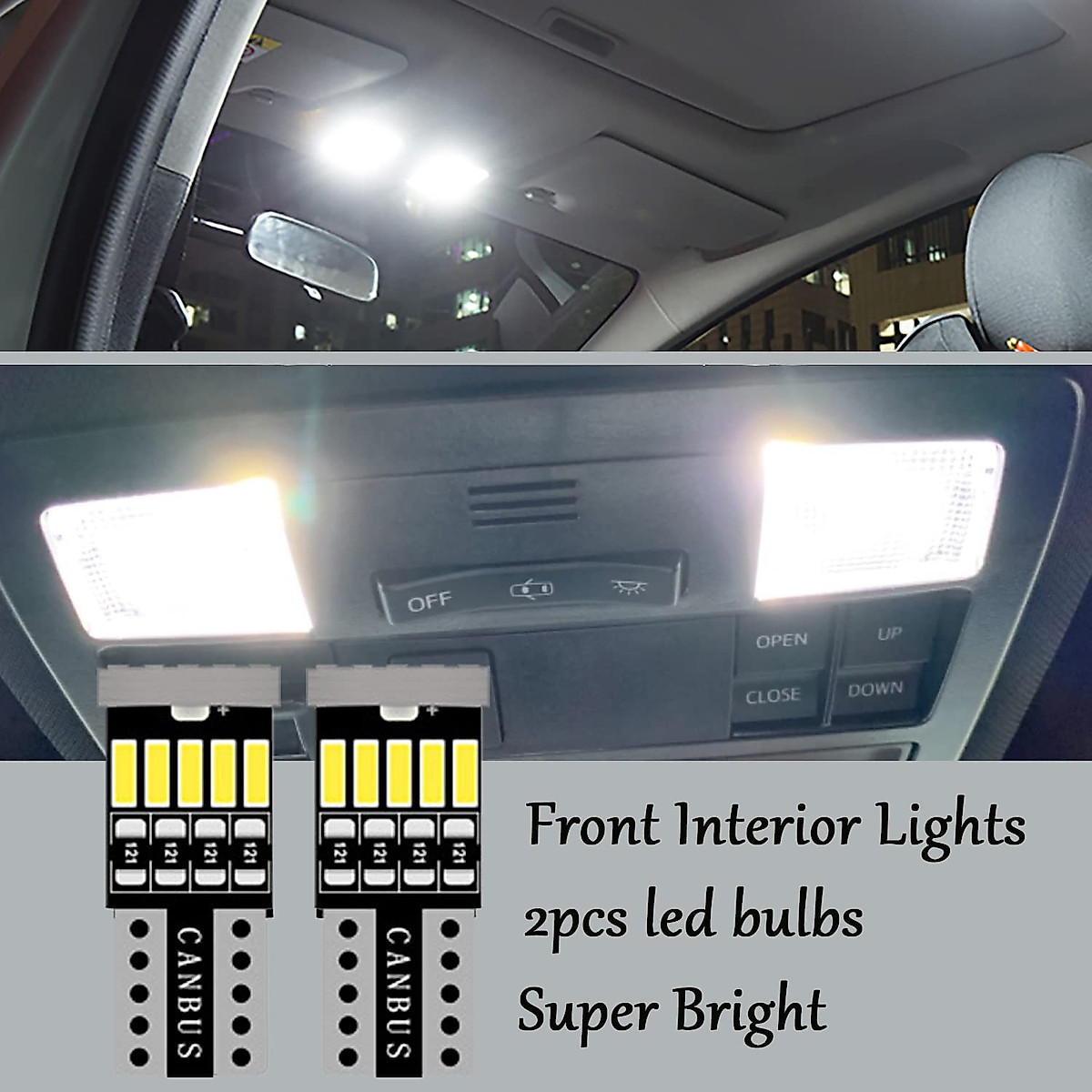 AWALITED 9pcs Tacoma Interior LED Lights Kit for 2023 2022 2021 2020 2019 2018 2017 2016 Toyota Tacoma All Cab Size, Super Bright LED Map Dome Light Replacement Interior Lights Bulbs