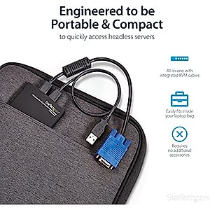 StarTech.com Crash Cart Adapter – 1920 x 1200 – Portable Laptop USB 2.0 to KVM Console (NOTECONS01)