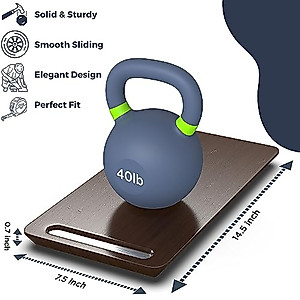 Ibyx Elegant Sliding Tray for Your Coffee Maker & Heavy Kitchen Appliances - Sturdy, Slides Easily from Under The Cabinet (Brown, 7.5”W x 14.5”D)