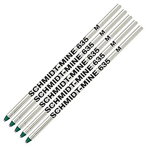 SCHMIDT 5 Pack 635 Mini D1 Refills - Green