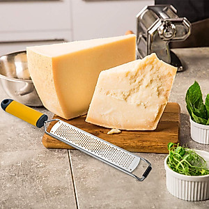 Upgraded Cheese Grater Lemon Zester Tool for Kitchen, Aisoso Premium Stainless Steel Blade Apply to Parmesan Cheese, Ginger, Garlic, Nutmeg, Citrus, Coconut, Chocolate