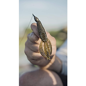 Berkley 1457698 Powerbait Pit Boss Soft Bait, 4" Bait Length, Blaack Blue, Package of 8