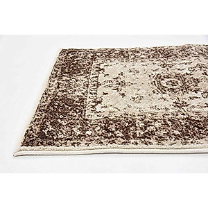 Unique Loom Rushmore Collection Area Rug - Lincoln (2'x 6' 1" Runner, Cream/ Beige)