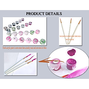 Art Knitting Paint by Number for Adults Beginner Students Kids, Gift Choice, DIY Acrylic Painting for Room Décor Canvas Roll- Pin-up Girl (SZ067)