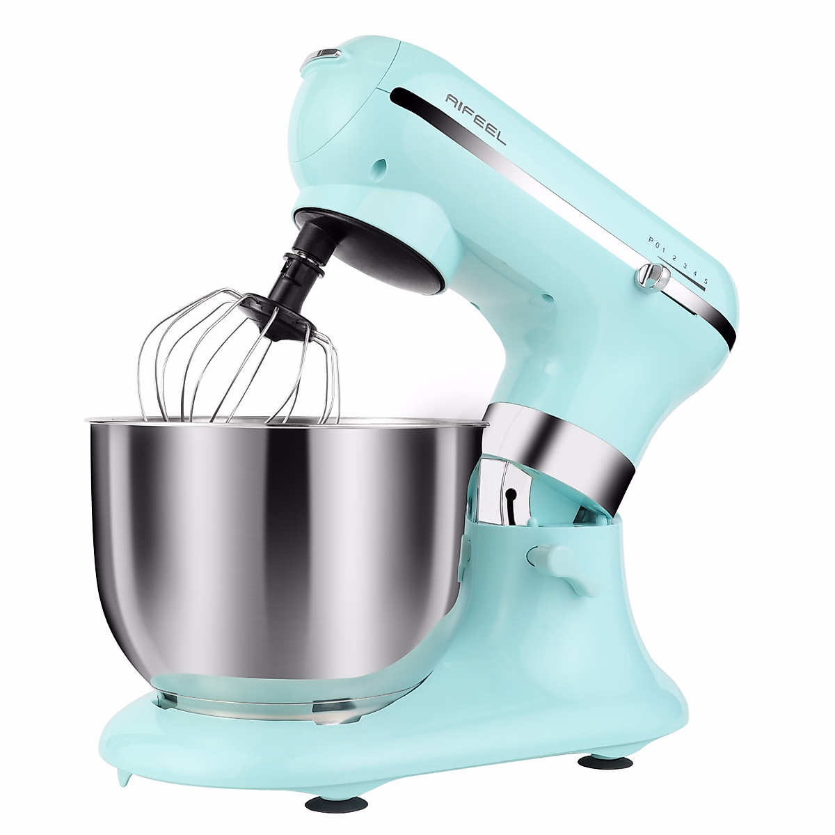 AIFEEL Stand Mixer, Electric Food Mixer with 7.5QT+5.5QT Two Stainless Steel Bowls, Tilt-Head Electric Kitchen Mixer with Dough Hook,Egg Whisk,Flat Beater,Splash Guard (Green)