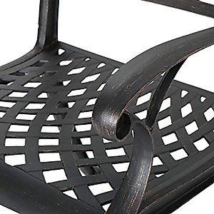 Christopher Knight Home Austin Outdoor Cast Aluminum Dining Chairs, 2-Pcs Set, Shiny Copper