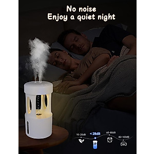 RooXchowla Anti Gravity Humidifier,Water Drop Humidifier ，Drip Drop Humidifier with Night Light,Rain Cloud Humidifierhigh-capacity Silent humidifier for Bedroom/Baby Nursery/Bathroom//Living Room.