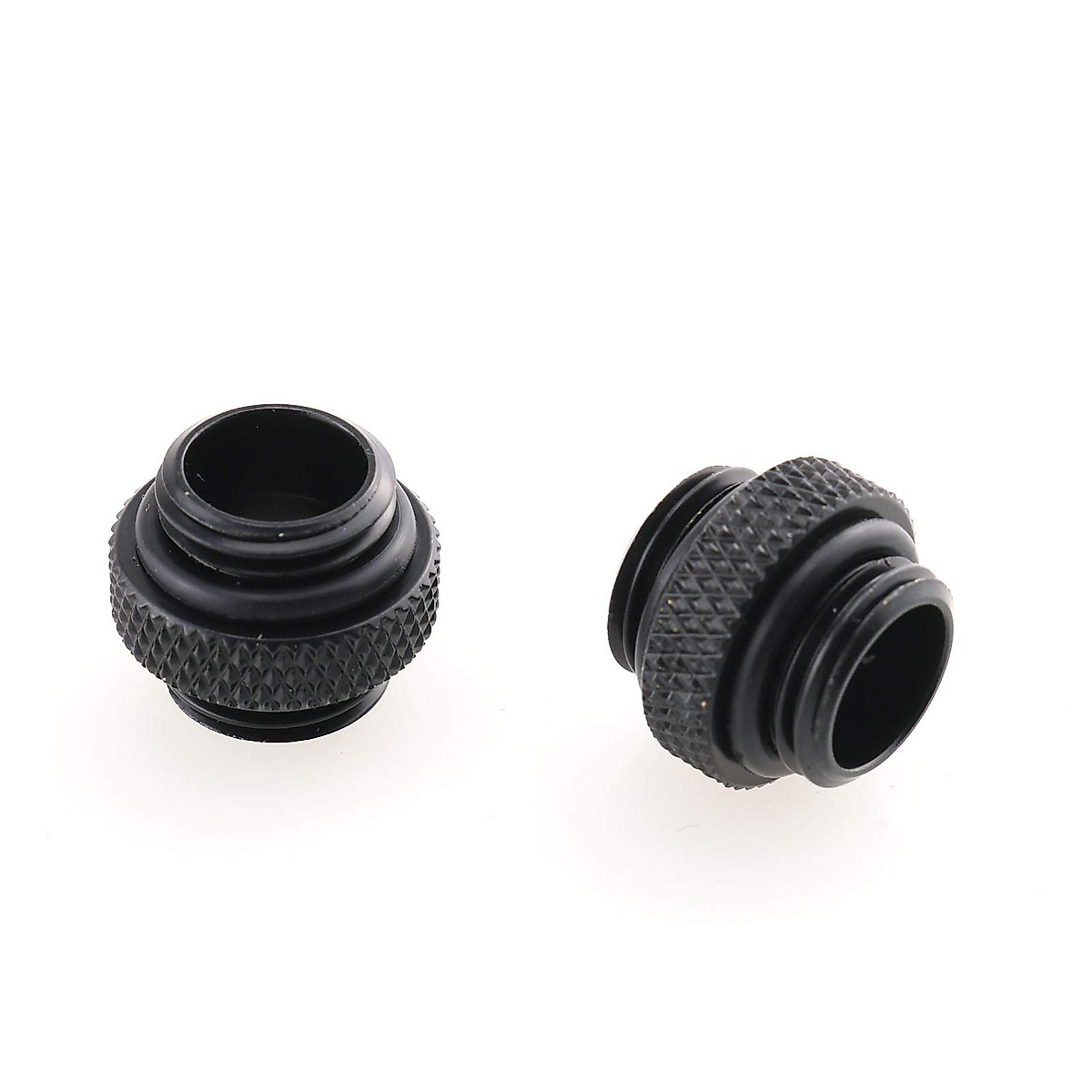 CZQC PC Water Cooling Adapter Black G1/4 6mm Male to Male Extender Connector Joiner Fitting with Sealed O-Ring for Computer Water Cooling Systems