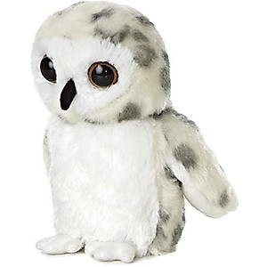 Aurora® Adorable Mini Flopsie™ Snowy Owl Stuffed Animal - Playful Ease - Timeless Companions - White 8 Inches