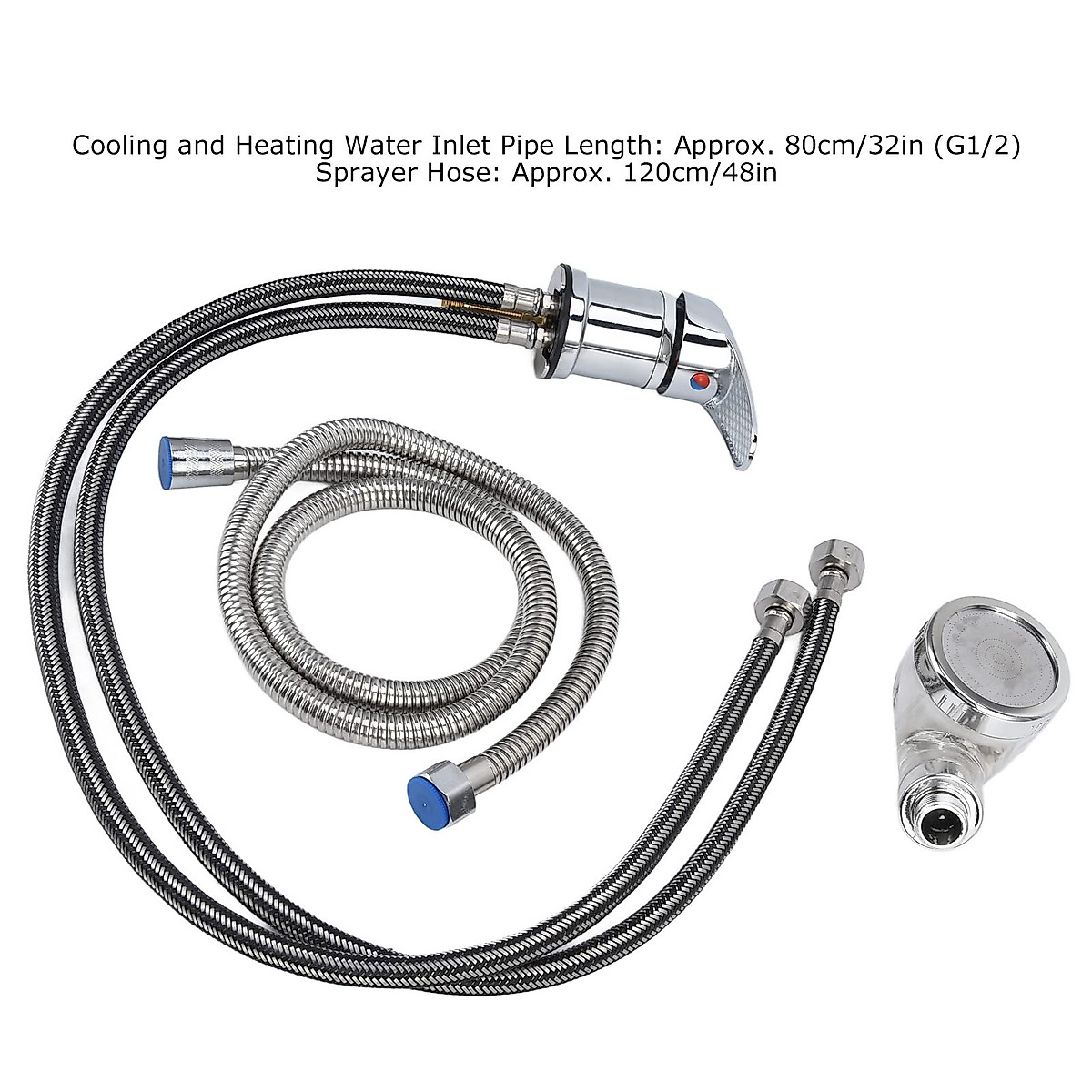 Pasamer Shampoo Chair Faucet Sprayer, Plating Salon Sink Faucet Sprayer Set with 120cm Sprayer Hose for Clubs, Beauty Salons, Barber Shops, SPAs, Shanryasx0cpm8fey