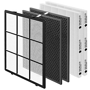 SAKEGDY 116130 Replacement Filter H fit for Winix 5500-2 Air Cleaner Purifier and Winix AM80, Package Contain 1 Washable Pre-Filter+2 HEPA Filter+2 Activated Carbon Filter Combo Pack