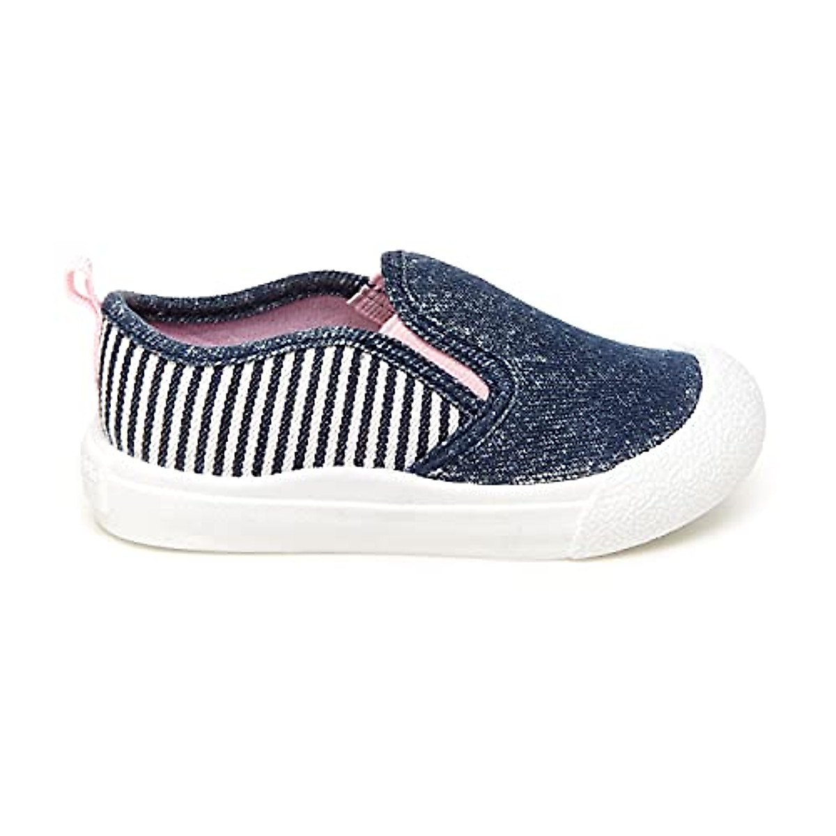 OshKosh B'Gosh Girls Ezma Slip-On Shoe, Navy/White, 10 Toddler
