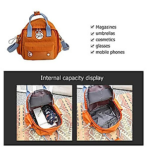 sikiwind Animal Pattern Waterproof Backpacks Women Shoulder Crossbody Bags (Orange)