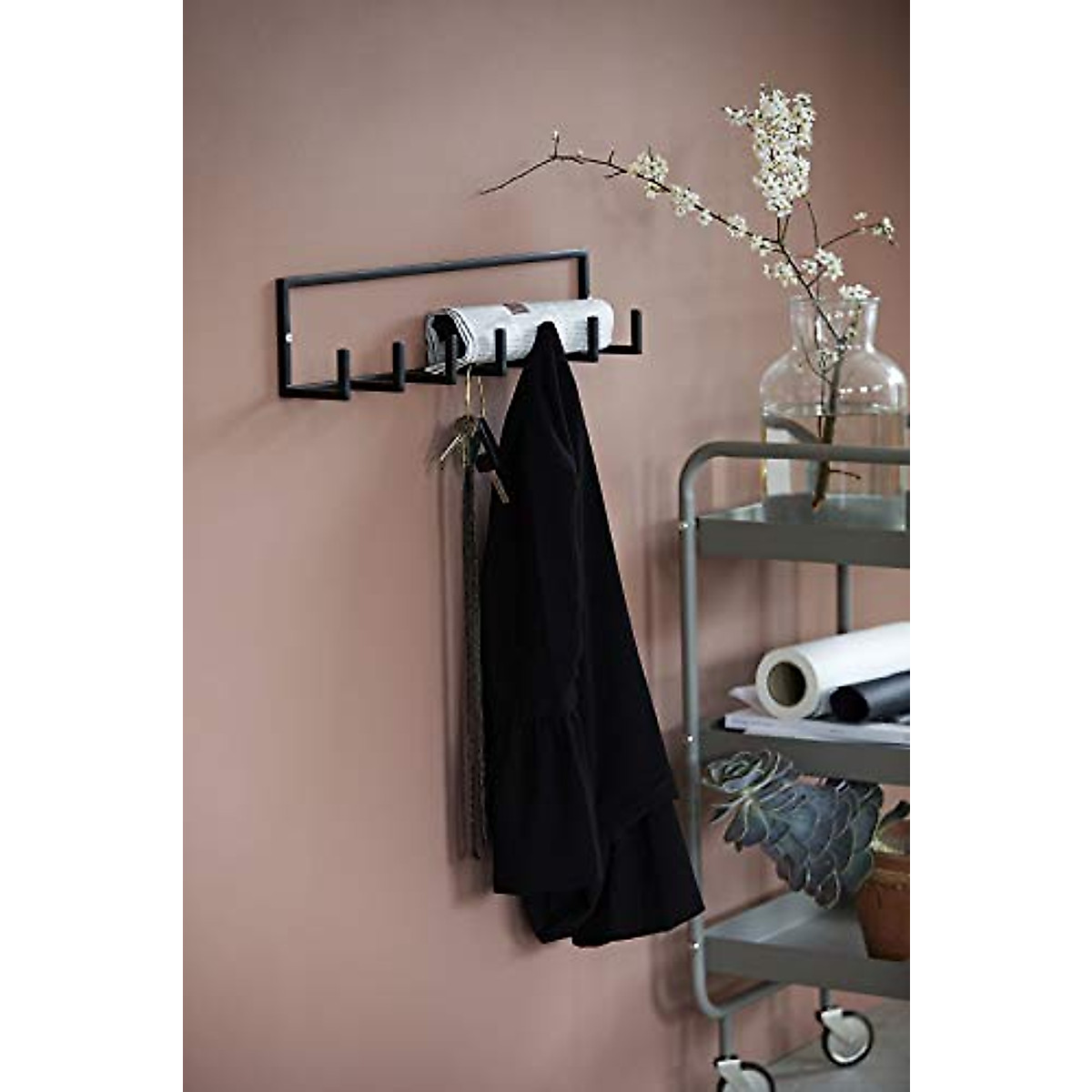House Doctor Coathanger Rack, Black, 60 x 12 cm