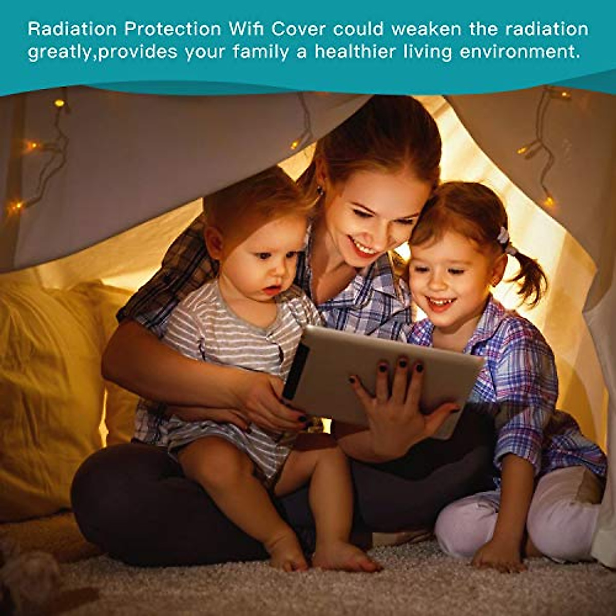 Large WiFi Router Cover, Blocks 90-95% of EMF Waves, Versatile Shielding WiFi Guard, WiFi/Smart Radiation-High Protection Router Cover(L-13.8IN * 15.7IN)