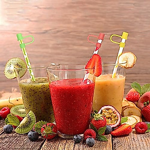 VMINI 12Pcs Straw Cover Cap for Stanley Cup Accessories, 10mm Silicone Straw Topper for Stanley 30&40 Oz Tumbler with Handle, Dust-Proof Straw Covers for Reusable Straws, Soft Cap for Reusable Straws