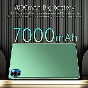 SHYEKYO FHD Tablet, Dual Camera 2 in 1 4G Network 10.1 Inch Tablet Green for Learning for Android 12 (US Plug)
