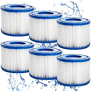 Jowlawn Type VI Hot Tub Filter and Spa Filter 90352E Replacement for Coleman Saluspa - Pool Filter Cartridges Compatible with Saluspa Intex Inflatable Hot Tub Pump, Replace 58323E 58324, 6 Pack