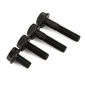M6 x 25mm Flange Hex Bolts Flanged Screws, Grade 10.9 Alloy Steel, Black Oxide, Fully Threaded, 25 PCS