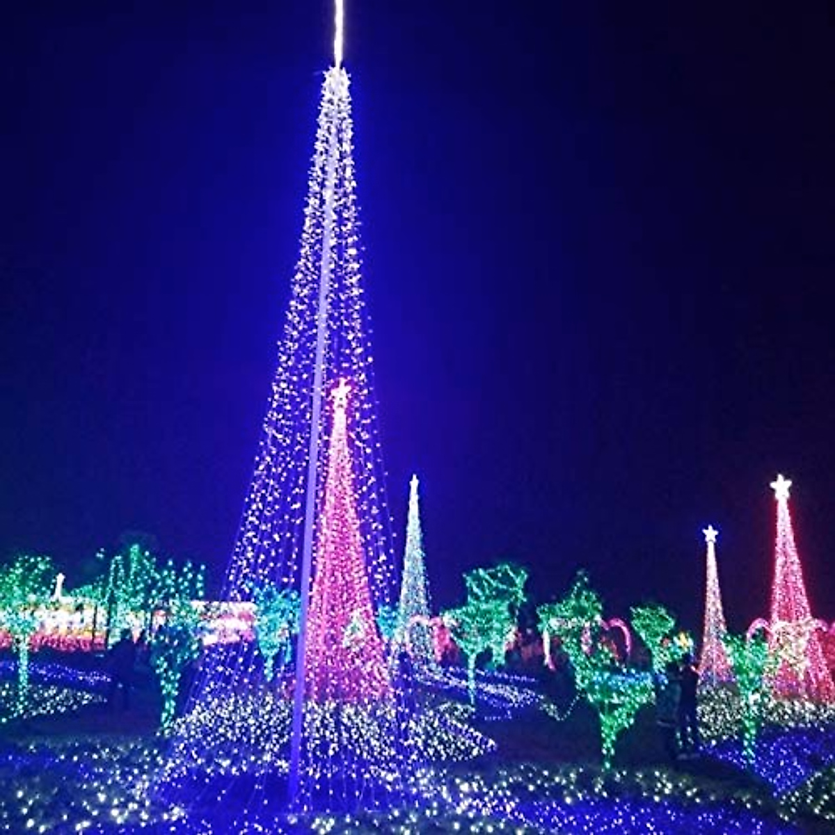 Fairy Lights Outdoor Fairy String Lights 10M With 100 LED 8 Modes Wave Rope Lights Icicle Curtain Light,Waterproof Festival Lighting For Garden Patio Yard Home Wedding Party And Christmas Decoration Z