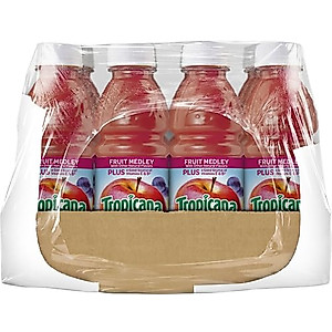 Tropicana 100% Juice, 3 flavor, 10 fl oz (Pack of 24) - Pineapple Peach Mango Juice, Fruit Medley, Strawberry Orange Juice
