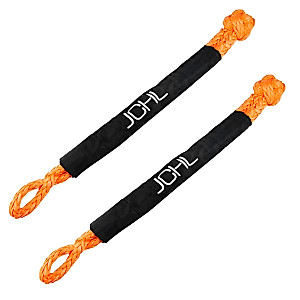 JCHL Soft Shackle Synthetic Road Recovery Rope 1/2' X 23 Inch 56000LBS Breaking Strength Tow Shackles for Sailing SUV Off Road Towing ATV Recovery 2 Pack