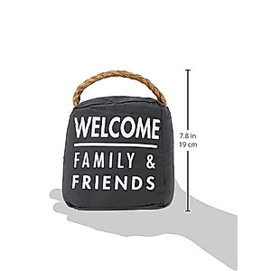 Pavilion Gift Company 72160 Welcome Door Stopper, 5 by 6-Inch, Black