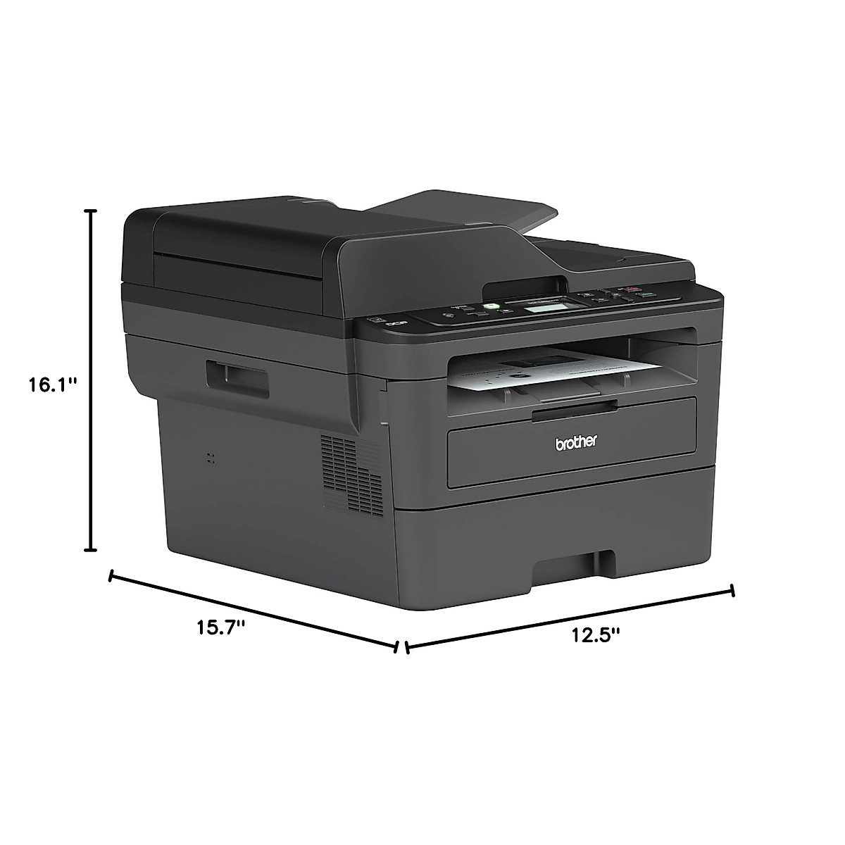 JAWFOAL Brother DCP-L2550DW All-in-One Wireless Monochrome Laser Printer, Print Scan Copy - 2400 x 600 dpi, 36 ppm, 250-Sheet, 50-Sheet ADF, Automatic Duplex Printing, Bundle