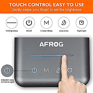 AFROG 4th Gen Multifunctional LED Desk Lamp with 10W Fast Wireless Charger,USB Charging Port,1200Lux Super Bright,5 Lighting Mode,7 Brightness,40 Min Timer,Night Light Function,5000K,12W,Grey
