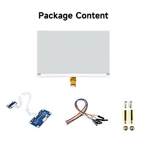 Waveshare 7.5inch E-Ink Display HAT Compatible with Raspberry Pi 5/4B/3B/Zero/Zero W/Zero 2W/Pico/Pico W/Pico WH, 800×480 Resolution SPI Interface