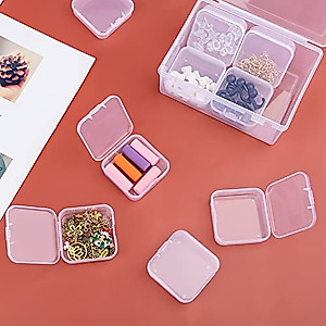 KINBOM 22 Pcs Plastic Storage Cases, Mini Bead Storage Box with Lids Rectangle Clear Bead Storage Container Organizer for Jewelry Making Crafts Small Items (2pcs Large, 20pcs Small)