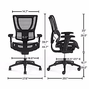 Union & Scale Flexfit 1500Tm Mesh Task Chair, Black, 2/Pack (Un28570-Ccvs)