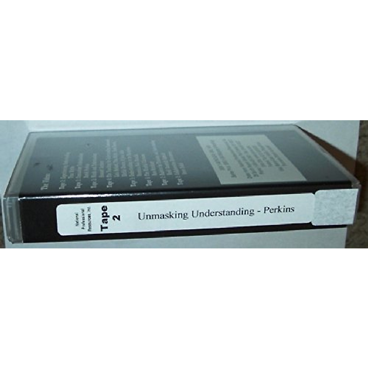 Unmasking Understanding - Tape 2 - VHS - David Perkins - 48 Minutes