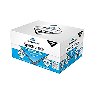 Georgia-Pacific Spectrum Standard 92 Multipurpose Paper, 8.5 x 11 Inches, 1 box of 3 packs (1500 Sheets) (998606)