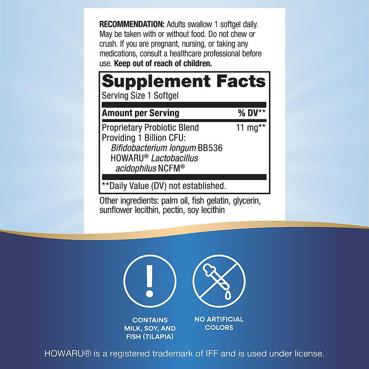 Nature's Way Acidophilus Probiotic Pearls, Supports Digestive Balance*, Protects Against Occasional Constipation and Bloating*, 1 Billion Live Cultures, 90 Softgels (Packaging May Vary)
