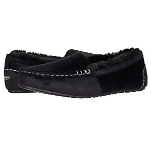 Koolaburra by UGG Unisex-Child K Riley Shimmer Slipper, Black, 1 Little Kid